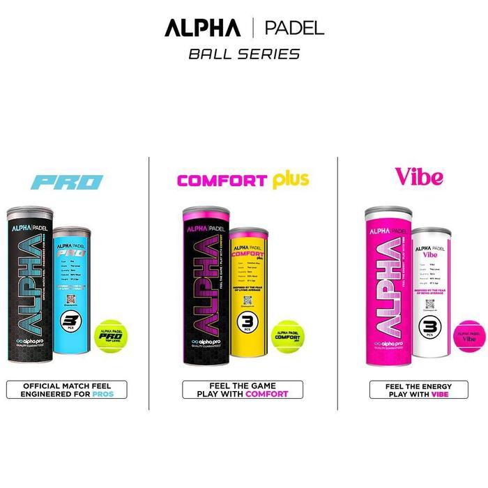 Jual Bola Padel Ball ALPHA isi 3- Padelball Padle Bola Padel Tennis ...