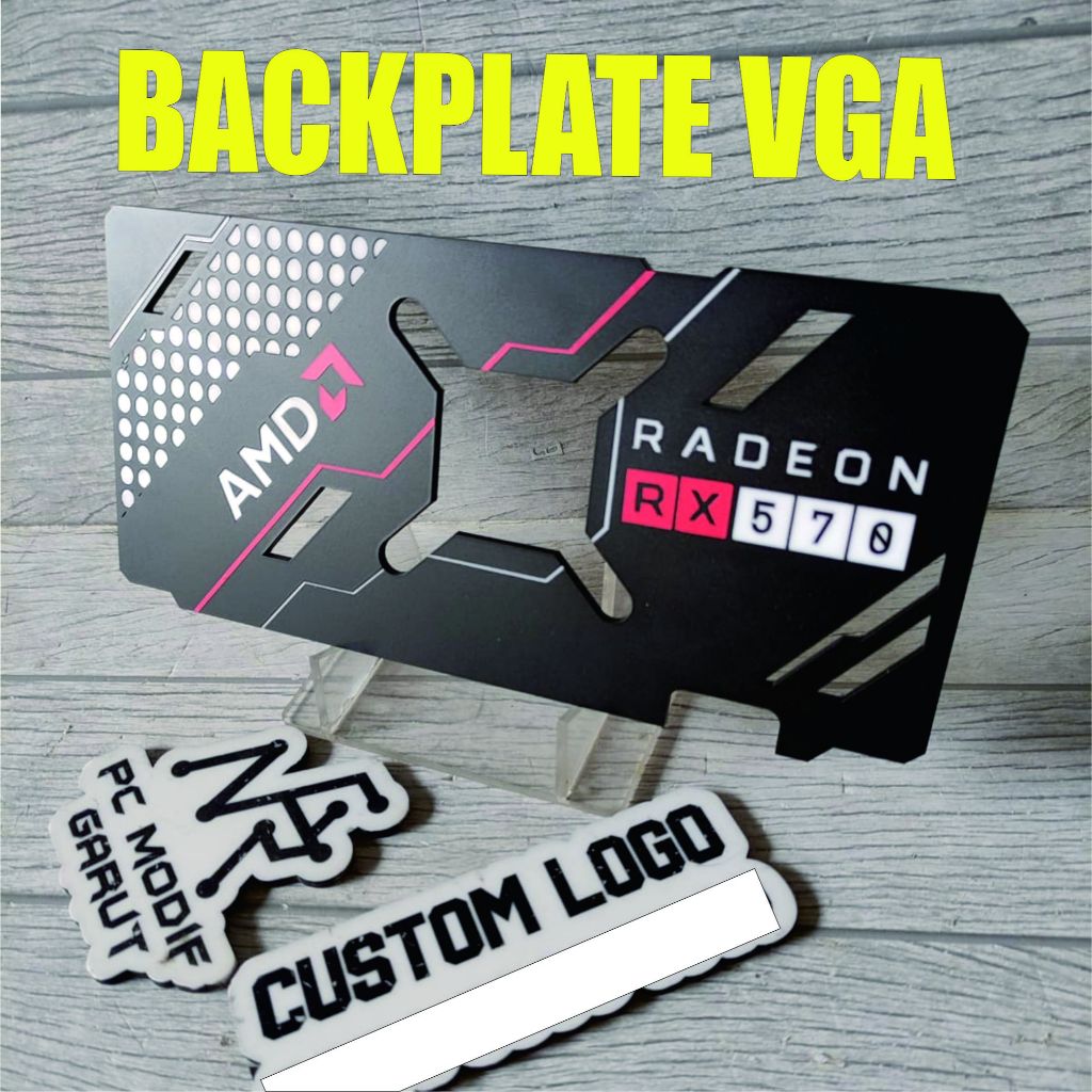 Jual backplate vga cover logo radeon rx 570 edition custom | Shopee ...