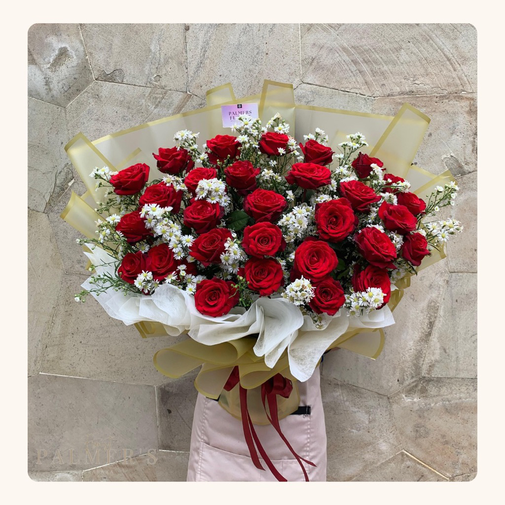 Jual [PALMERS] bucket mawar merah | Shopee Indonesia