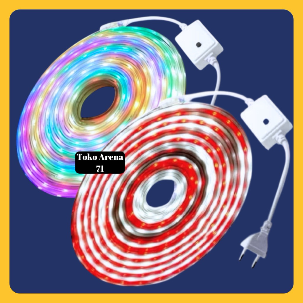 Jual Lampu LED Strip Selang Merah Putih 10Y 10 Yard 10 Y 10Yard / Led ...