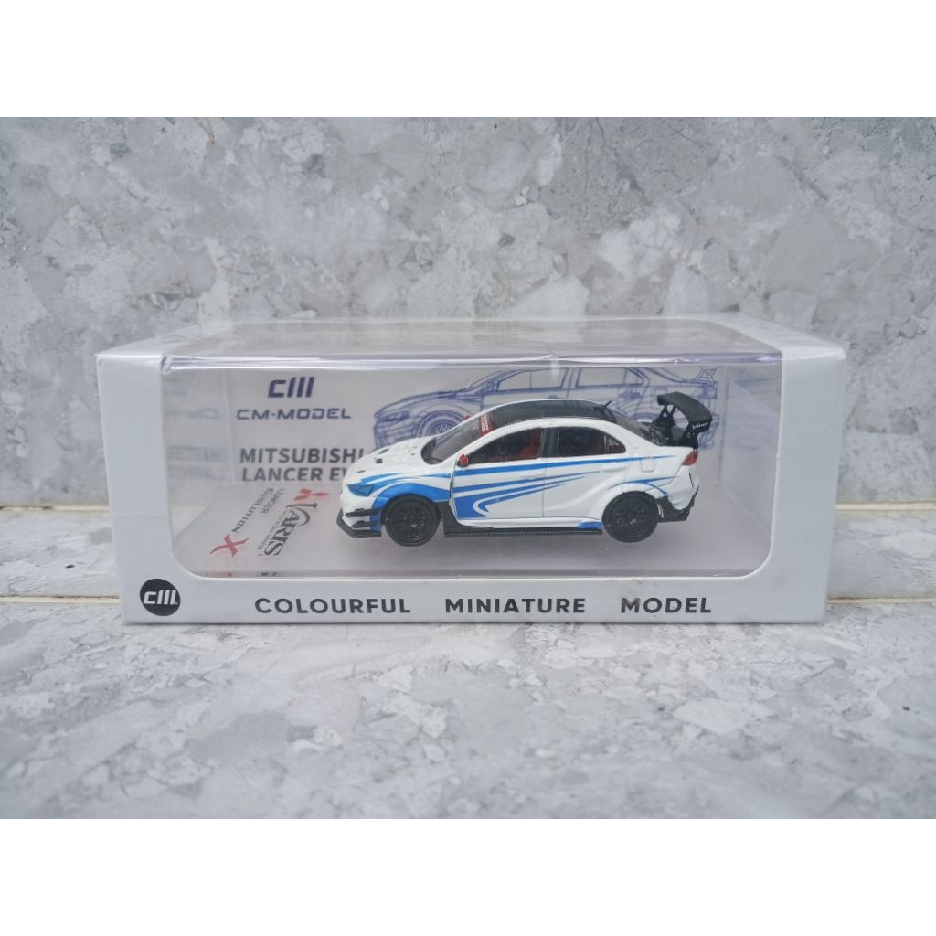 Jual CM Model Mitsubishi Lancer Evo X Varis "White Blue" (Sealed ...