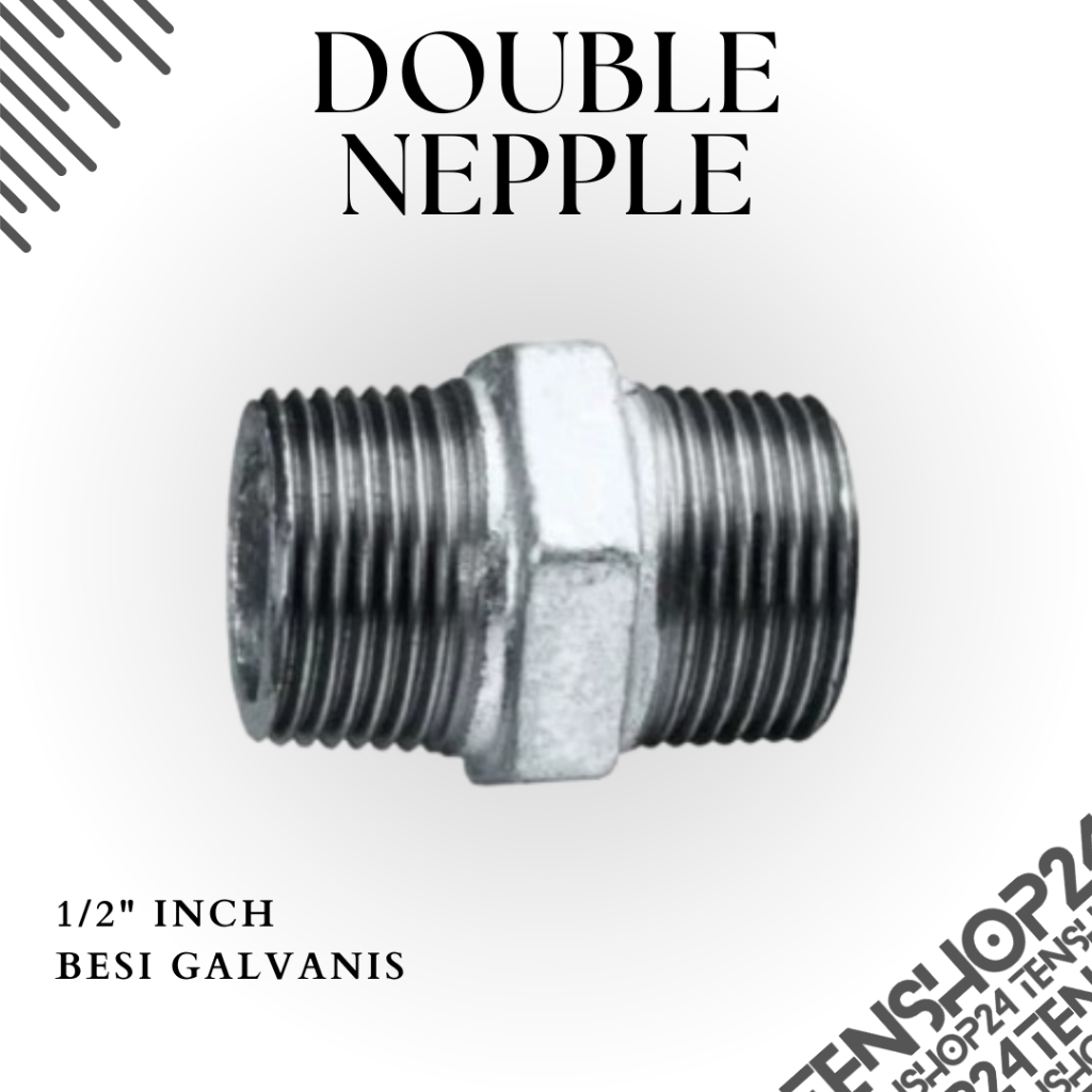 Jual Double Nepple / Double Nepel Galvanis - 1/2" Inch | Shopee Indonesia