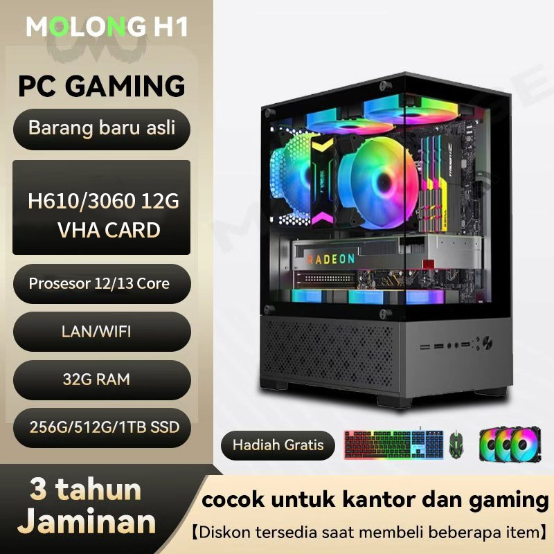Jual lntel 12/13 Core Pc gaming full set desktop komputer kantor, mesin ...