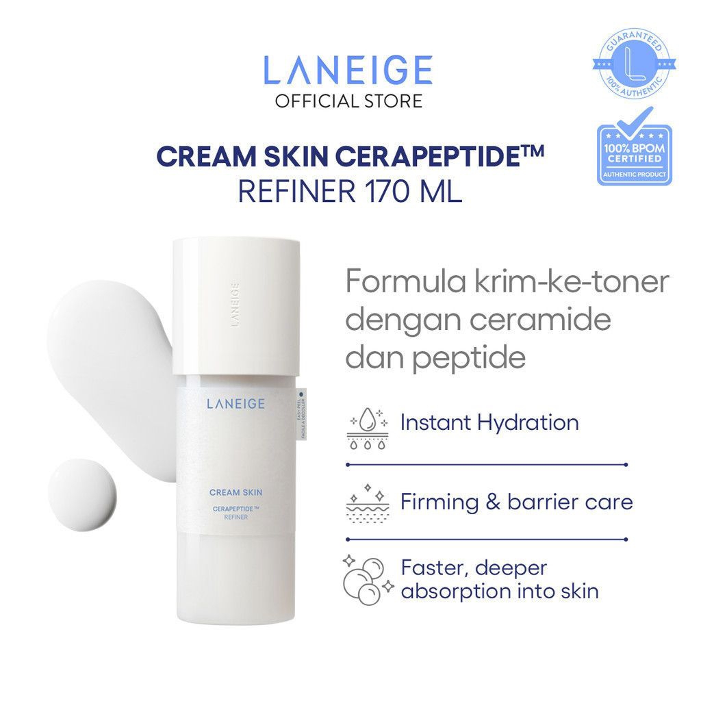 Jual Laneige Cream Skin Cerapeptide Refiner 170ml (New) | Shopee Indonesia