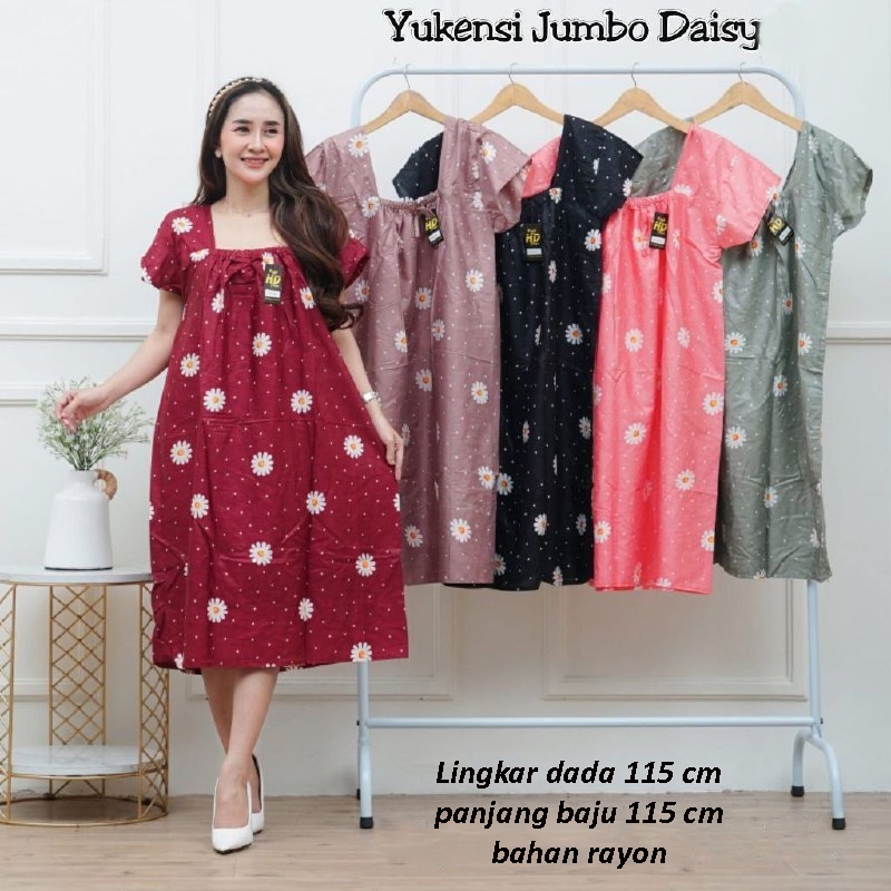 Jual Daster Yukensi Jumbo Karet Dada Lengan Pendek Daisy | Shopee Indonesia