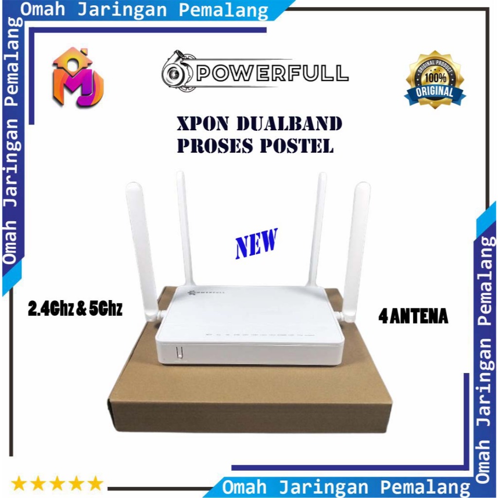 Jual {NEW} Modem Xpon DualBand 2.4Ghz & 5Ghz POWERFULL Proses Postel ...