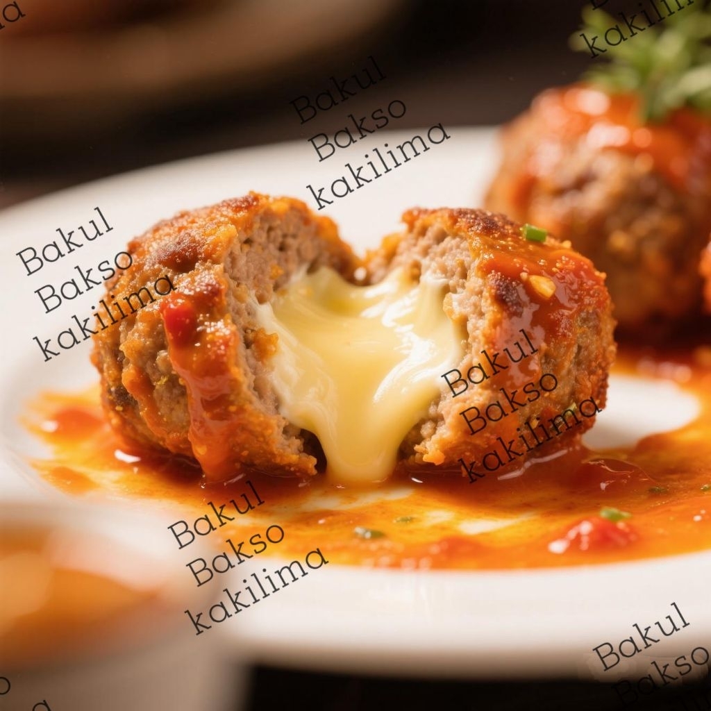 Jual Bakso urat sapi isi keju melted 2 besar + 2 bonus kecil bakso ...