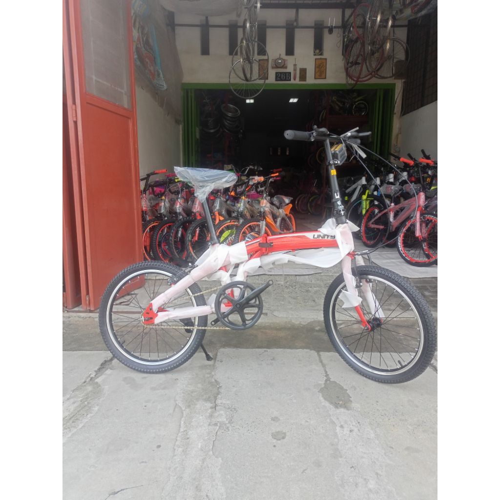 Jual sepeda lipat merk unity rocket 20 inci | Shopee Indonesia