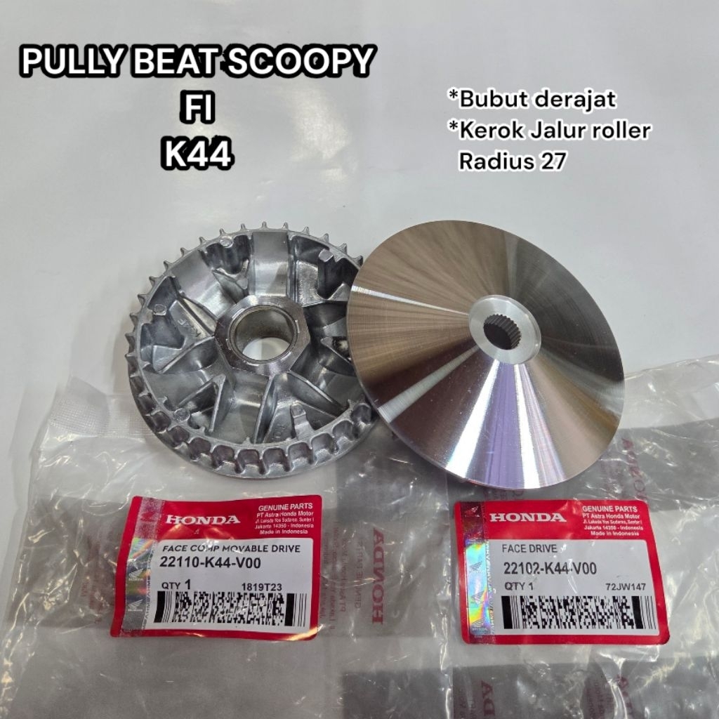 Jual PULLY BEAT FI SCOOPY FI STATER HALUS BUBUT DERAJAT KEROK JALUR ...