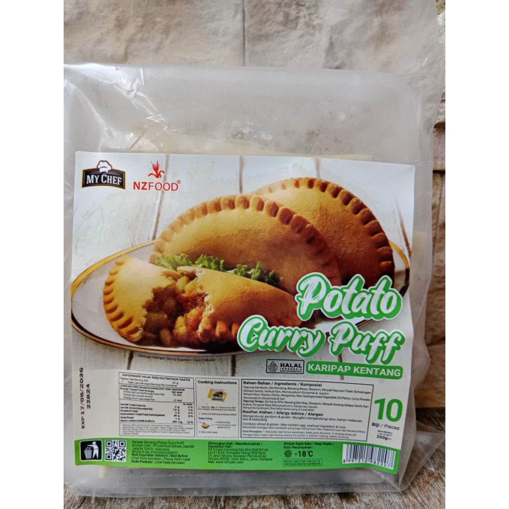 Jual MY CHEFF NZFOOD POTATO CURRY PUFF ( HALAL) | Shopee Indonesia