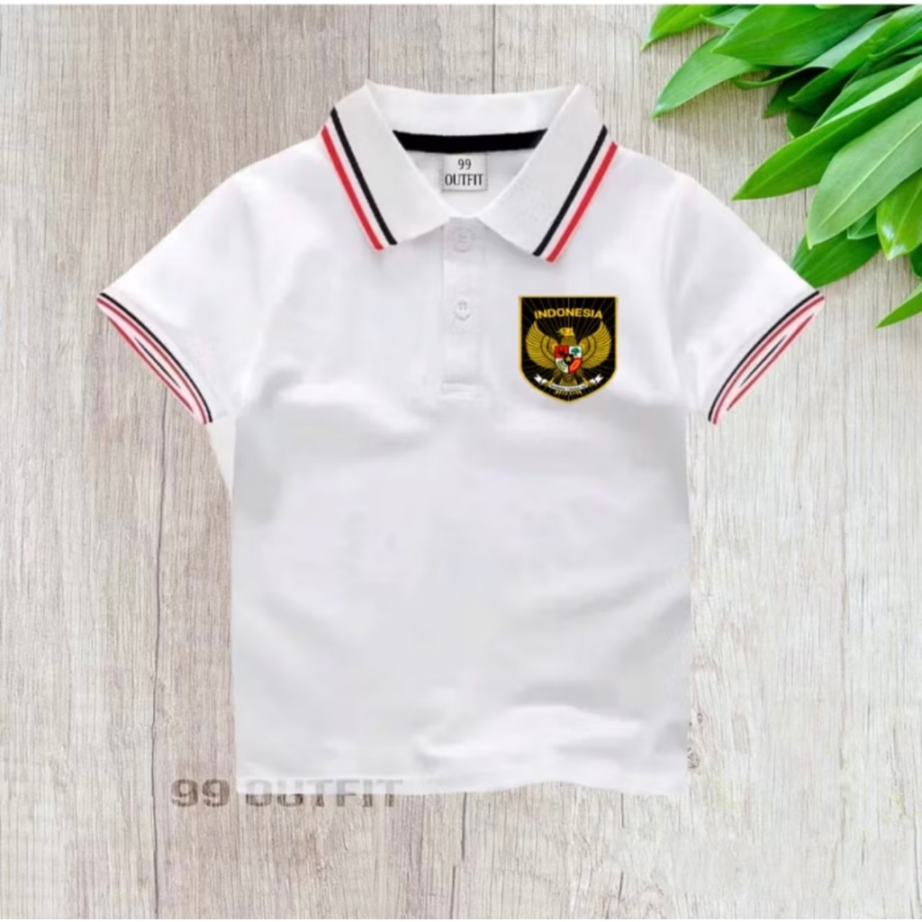 Jual ATASAN KERAH POLO ANAK LENGAN PENDEK/BAJU TIMNAS ANAK GARUDA ...