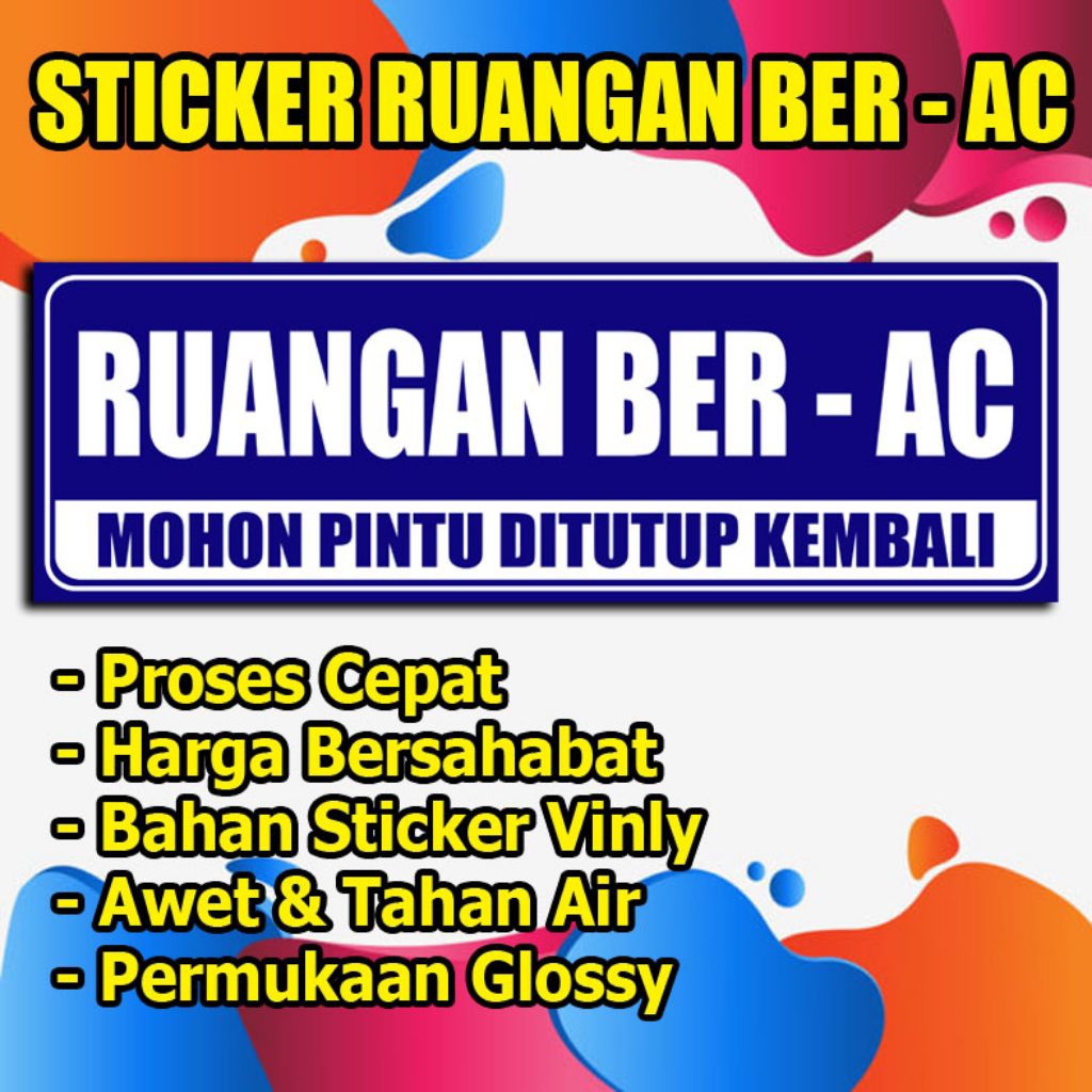 Jual STIKER RUANGAN BER AC | Shopee Indonesia