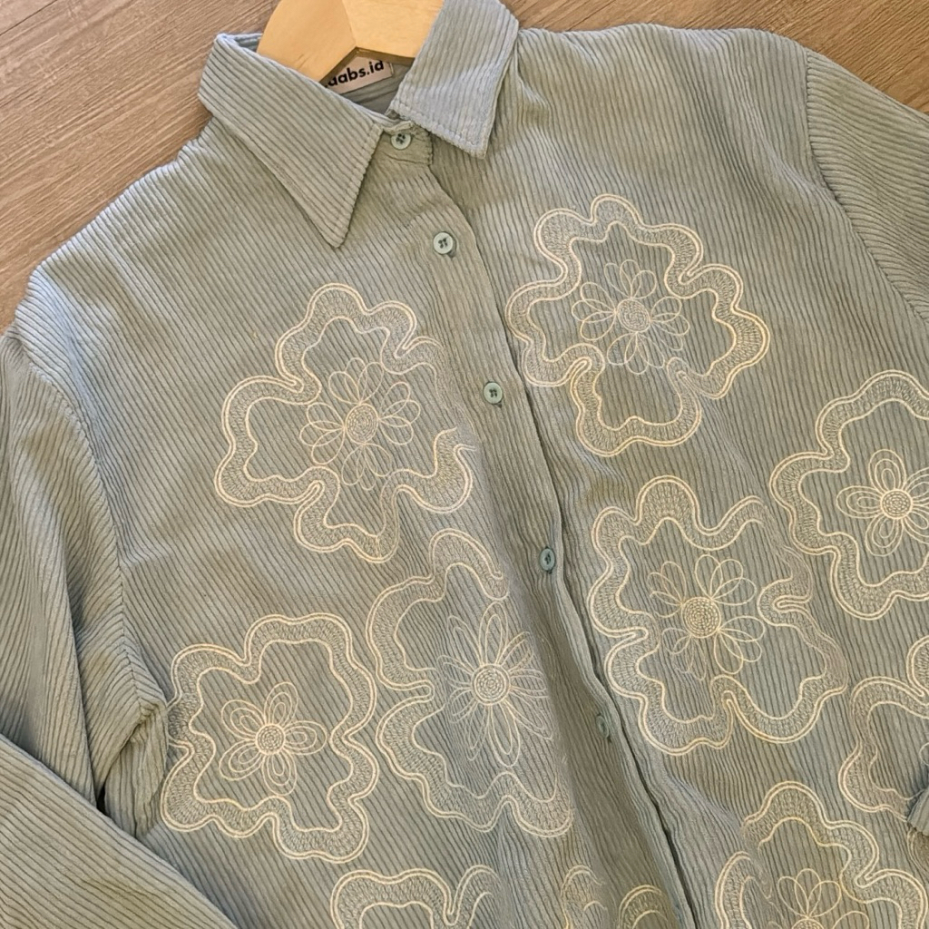Jual Sezza Shirt | KEMEJA CORDUROY BORDIR | Shopee Indonesia