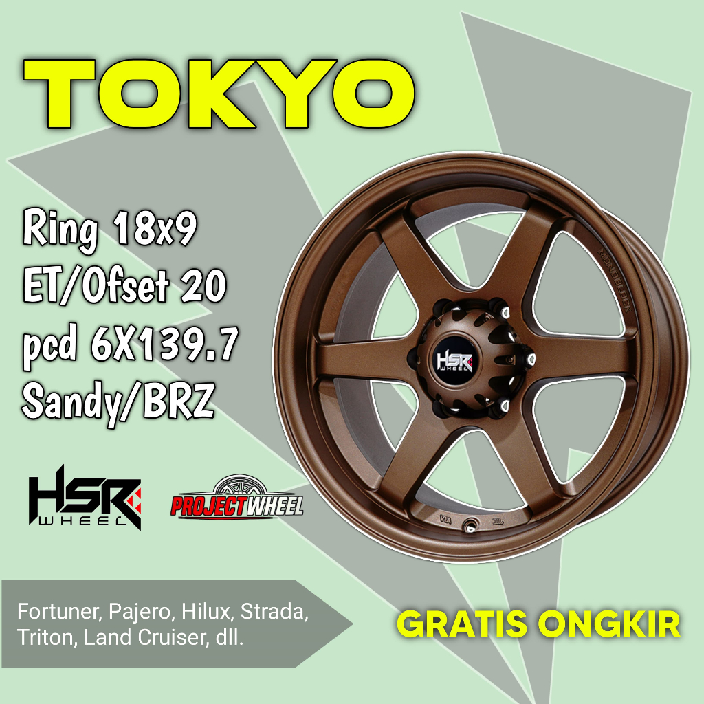 Jual VELG JDM RACING R18 HSR / MOBIL FORTUNER PAJERO RANGER RING 18 HSR ...