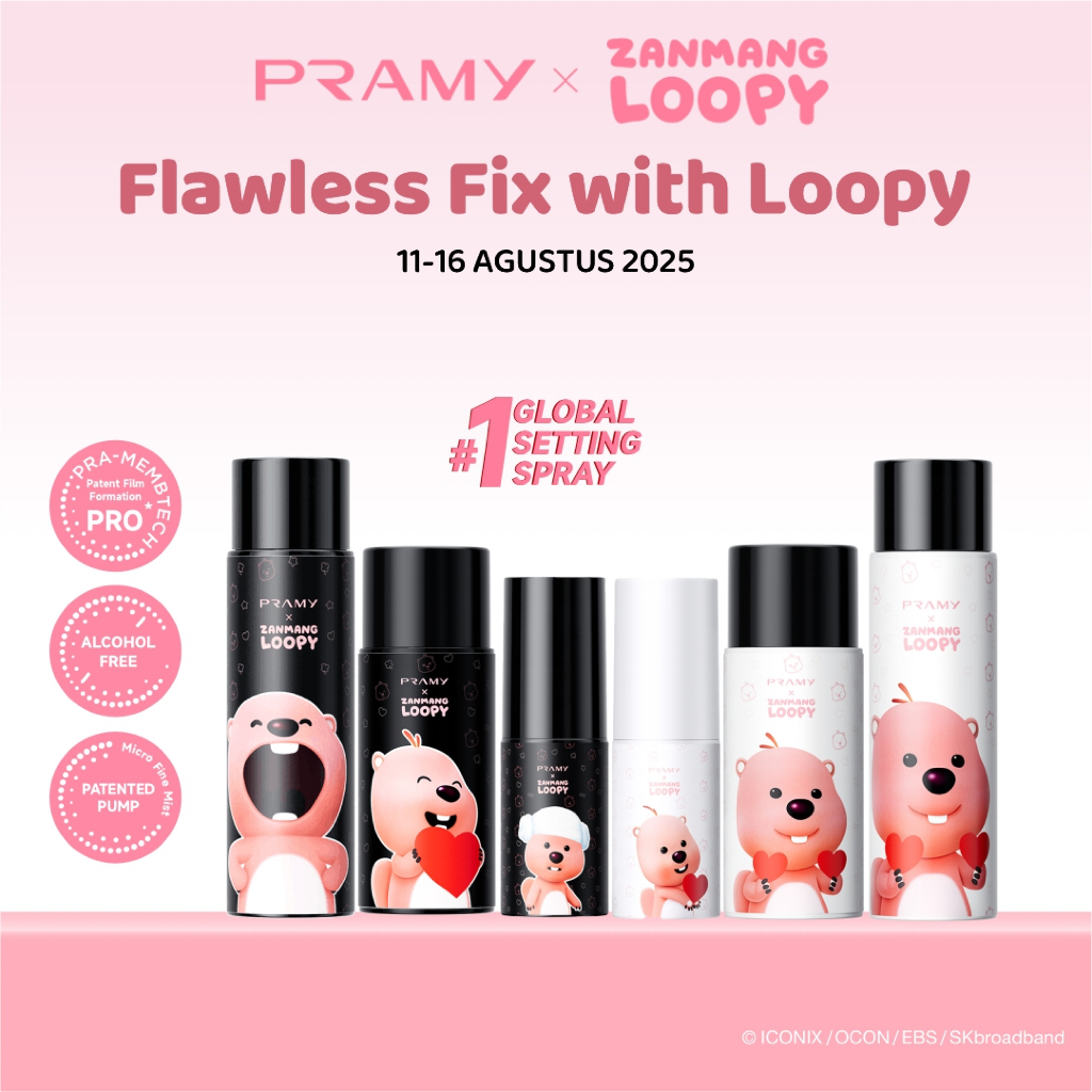 Jual [LOOPY EXCLUSIVE] Pramy Moisturizing Setting Spray Matte | Dewy ...