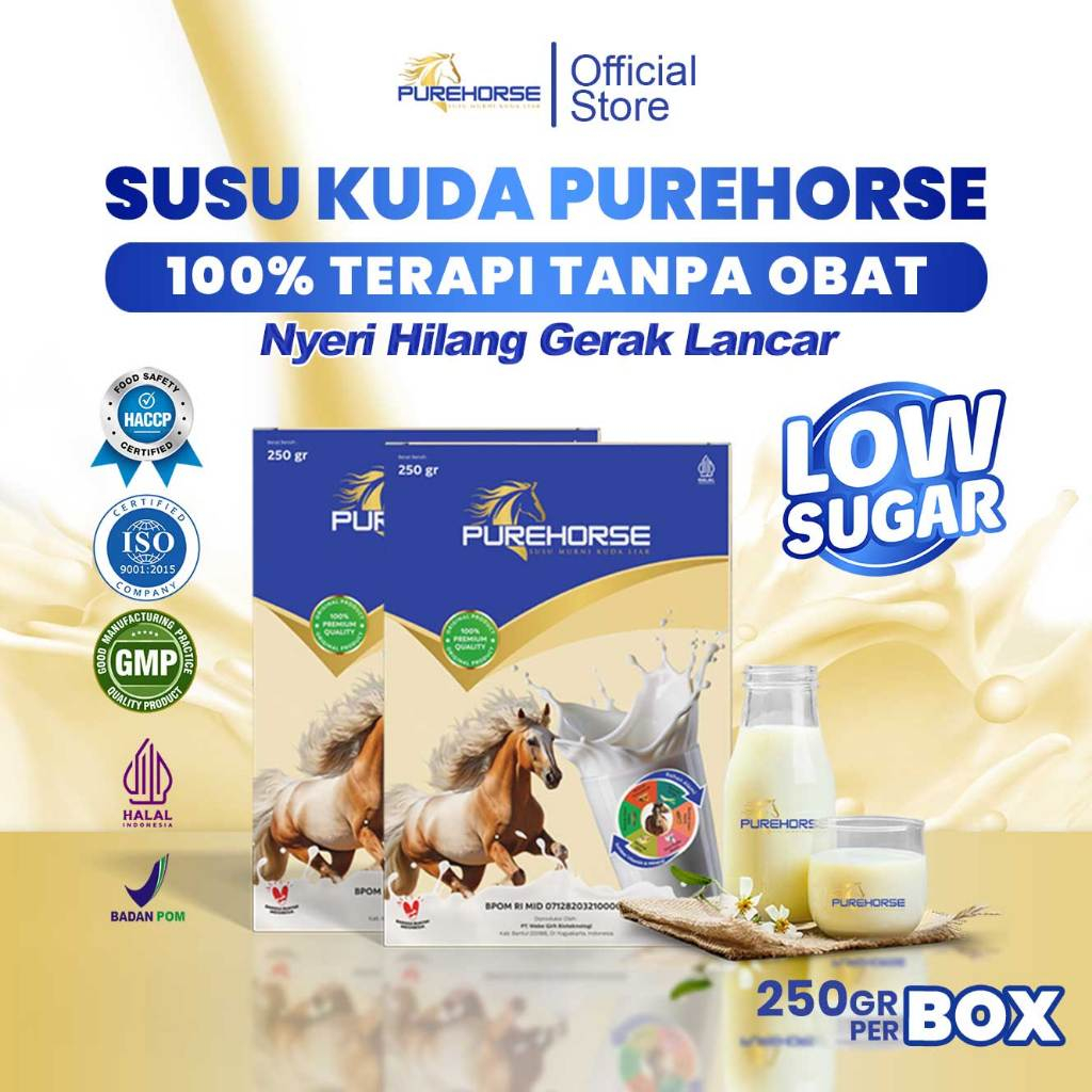 Jual Purehorse Susu Kuda Liar Sumbawa Asli 100% Kemasan 250gr Paket 2 ...