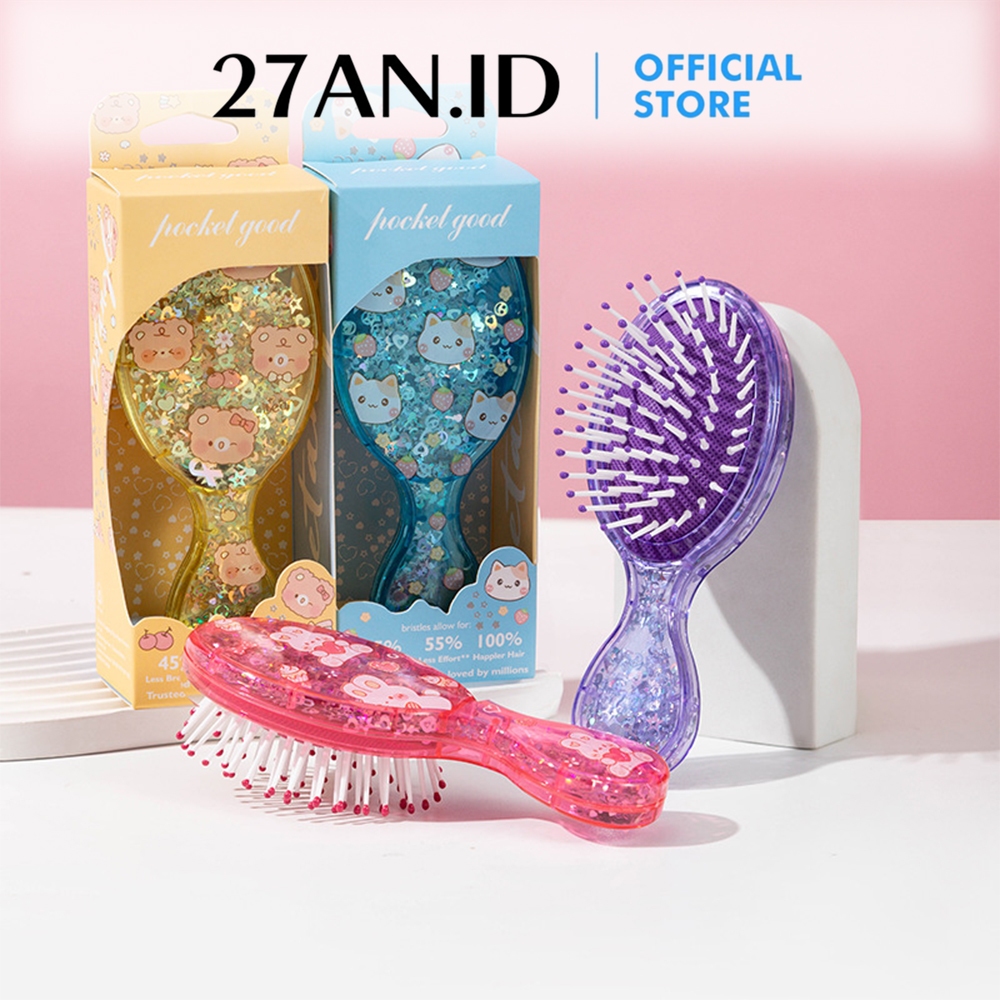 Jual (27AN.ID) Sisir Rambut H1005 Glitter Karakter The Wet Alat Rambut ...