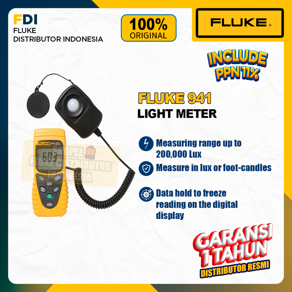 Jual Fluke 941 Digital Lux Meter Light Meter | Shopee Indonesia