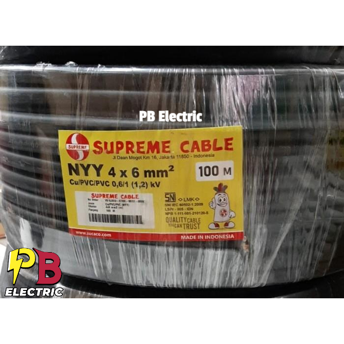 Jual Kabel NYY 4 x 6 mm Merk Supreme / Kabel NYY 4x6 mm Supreme ...