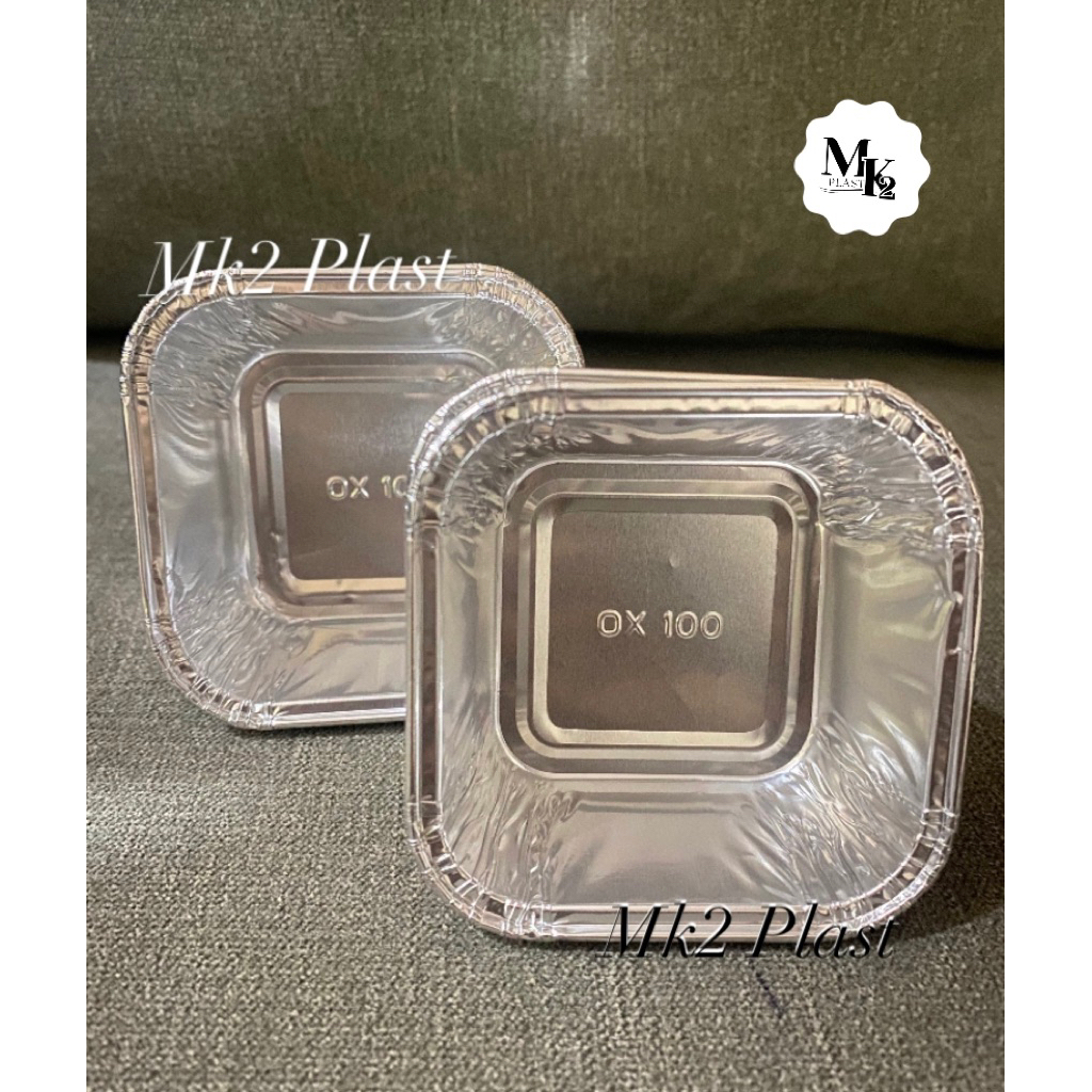 Jual Aluminium Foil Tray Ox-100 kotak kecil / Ox-100 + Tutup / Aluminium Foil Tray Bx 340 ...