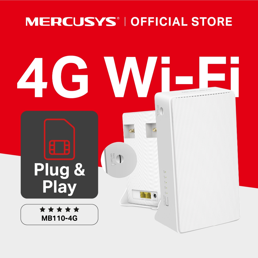 Jual Mercusys | MB110-4G | 300Mbps LTE Modem | 4G Wi-Fi Router | IPTV ...