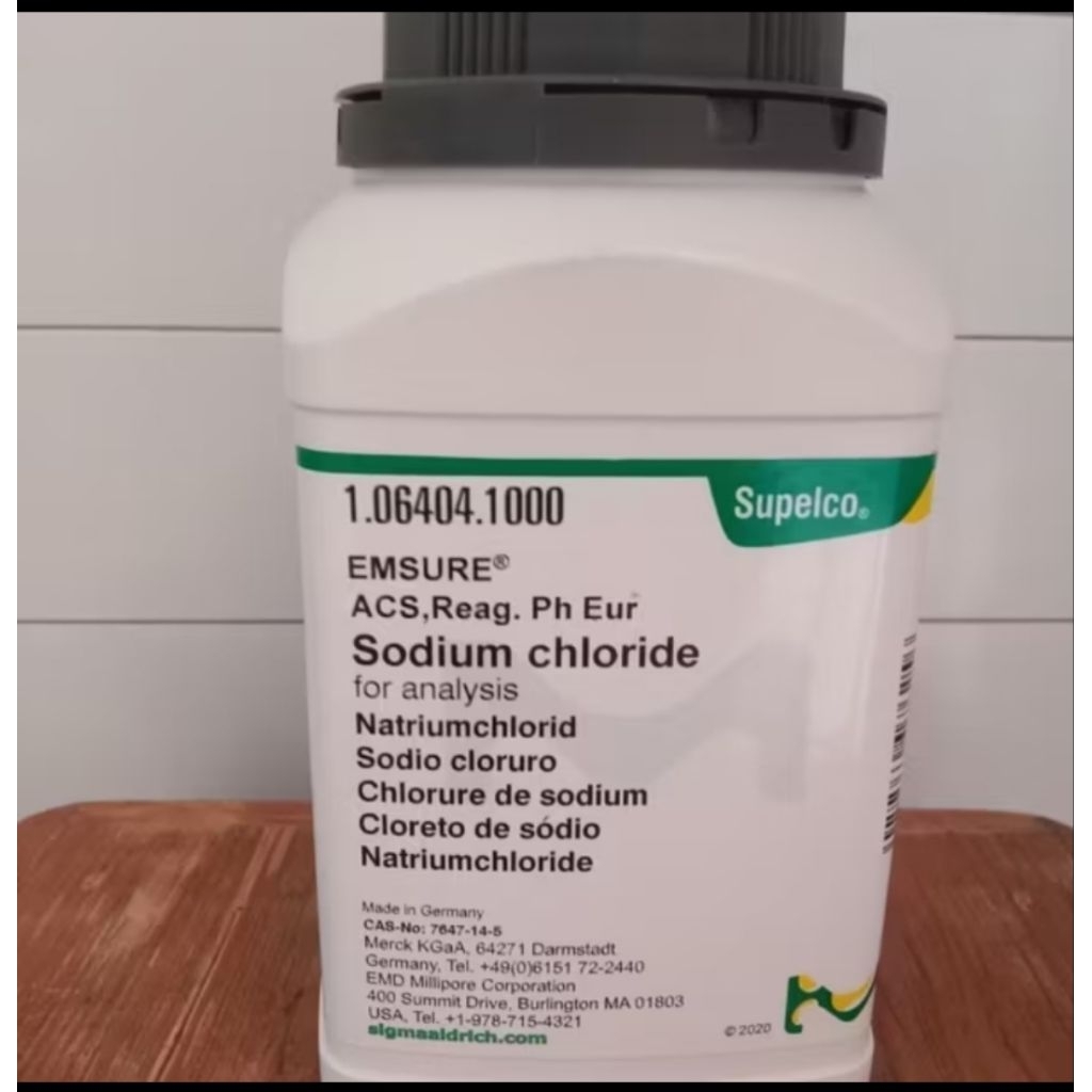 Jual Nacl,Natrium chloride,Sodium chloride pro analis 1kg | Shopee ...