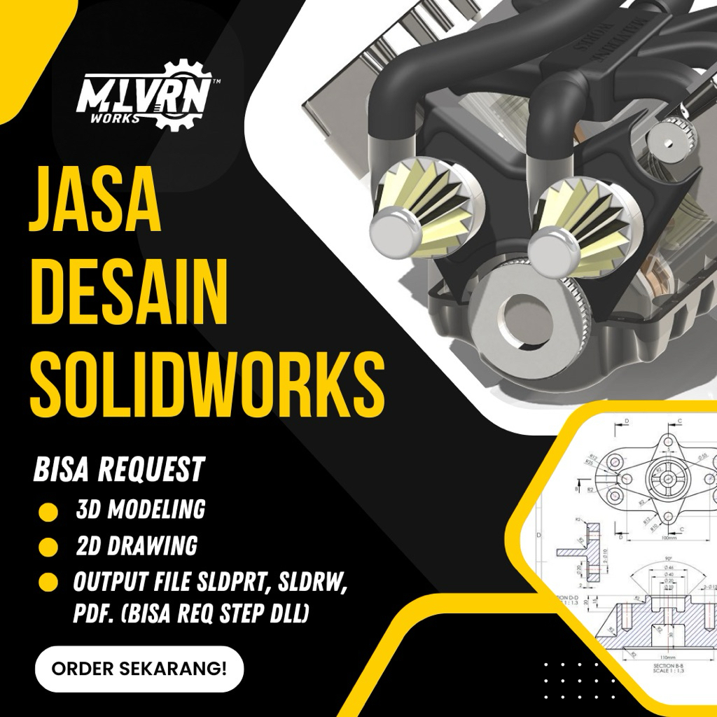 Jual Jasa Desain Gambar Teknik | Solidworks | CAD | Shopee Indonesia