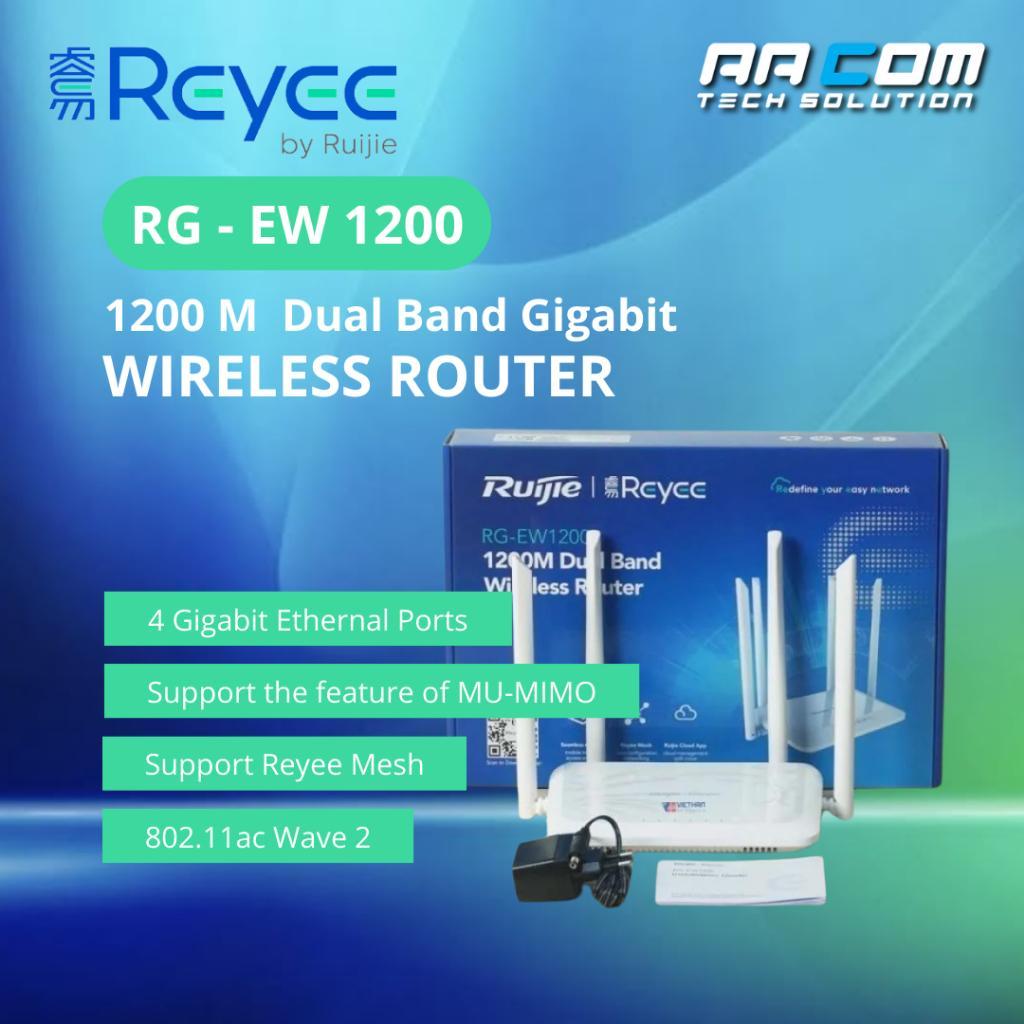 Jual RUIJIE REYEE RG-EW1200 1200M DUAL BAND FAST ETHERNET WIRELESS ...