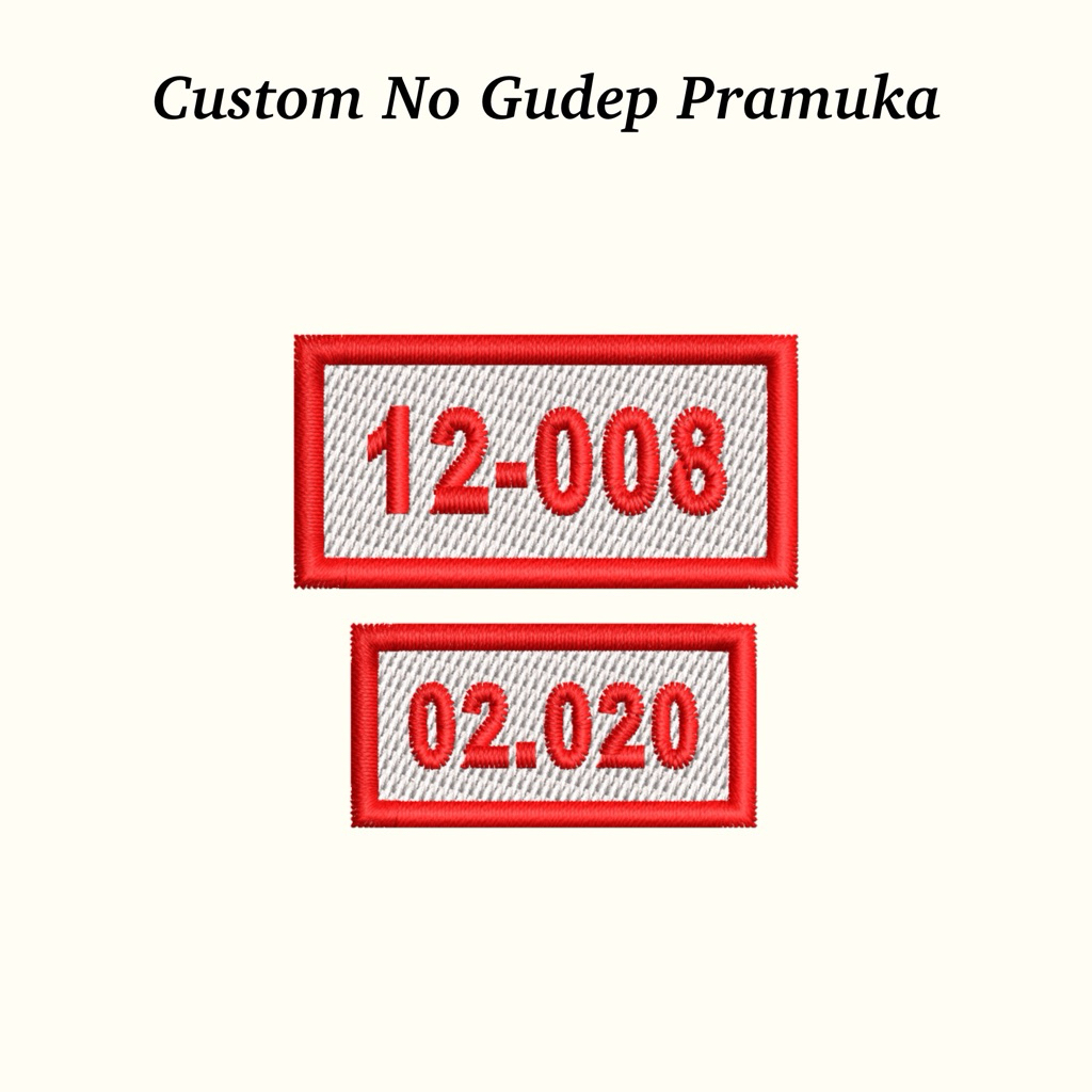 Jual CUSTOM NOMOR GUDEP PRAMUKA / BORDIR NO PRAMUKA | Shopee Indonesia