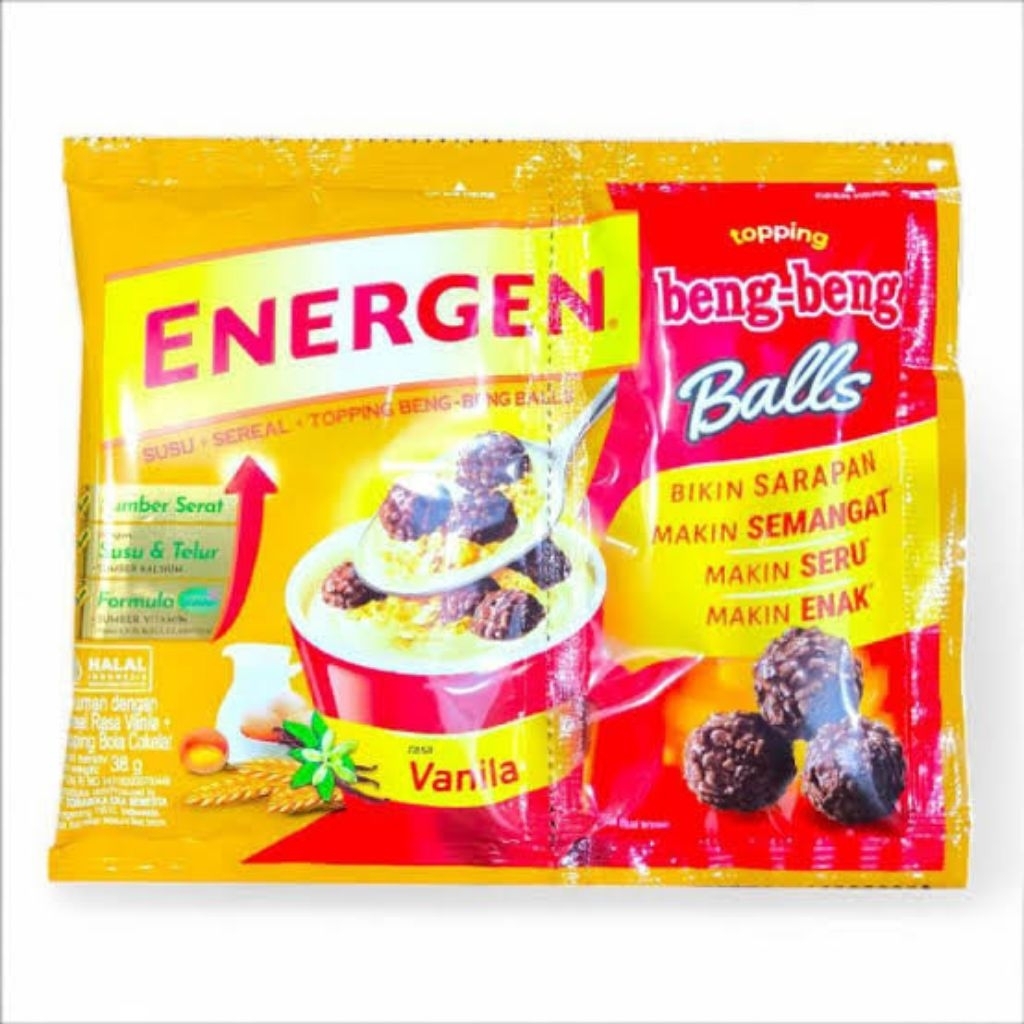 Jual ENERGEN Vanilla Topping Beng Beng Balls (1 Renceng isi 10 Sachet ...
