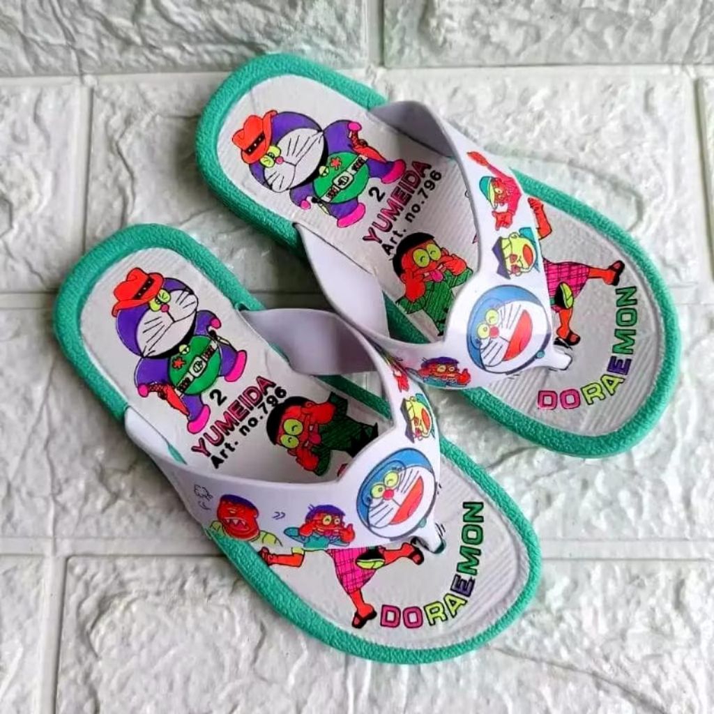 Jual sandal anak Doraemon jadul yumeida sendal anak jepit | Shopee ...