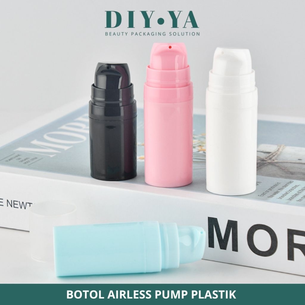 Jual Botol airless pump plastik mini 5ml / 10ml / 15ml plastik warna ...