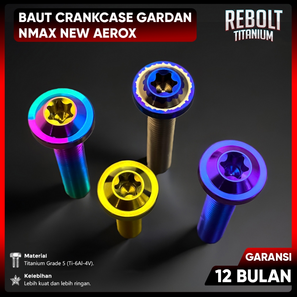 Jual Baut Probolt Titanium Crankcase Gardan Aerox New & Old Nmax New ...
