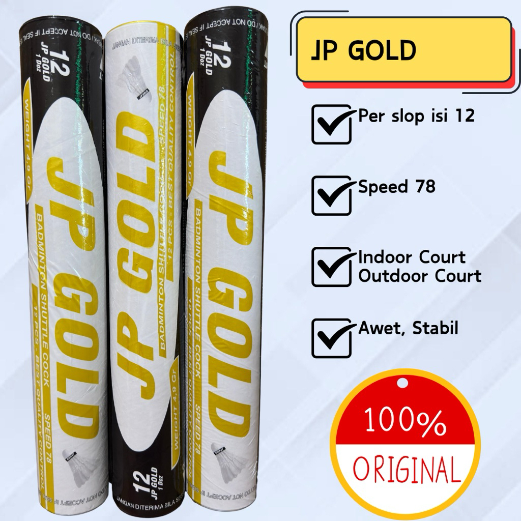 Jual Shuttlecock Kok JP GOLD Badminton Bulu Tangkis | Shopee Indonesia