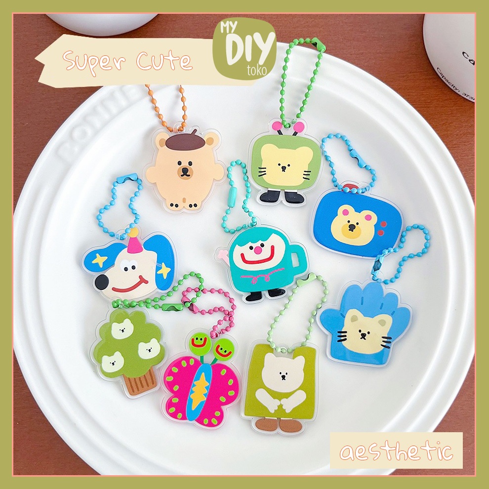 Jual Keychain Lucu estetik Gantungan Kunci Akrilik Aesthetic Bear ...