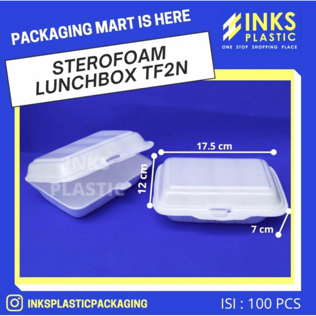 Jual STEROFOAM STYROFOAM GABUSMAKANAN LUNCH BOX TF2 (100 PCS) | Shopee ...