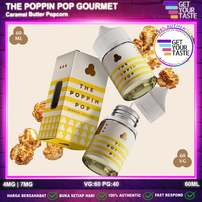 Jual Liquid The Poppin Pop Gourmet Popcorn 60ML by Tetra x VON | Shopee ...