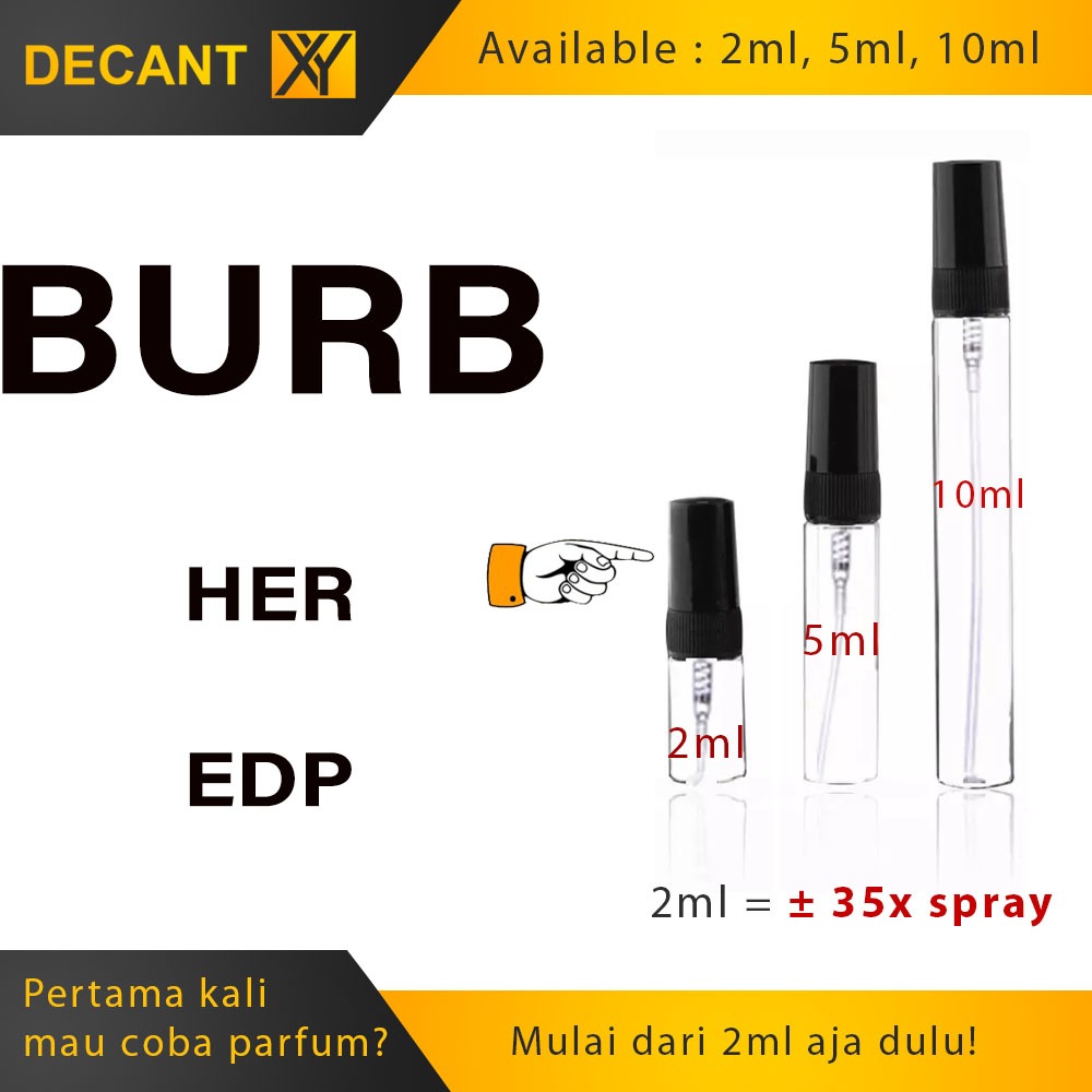 Jual Decant Parfum Original Burb Her EDP 5ml 10ml 2ml | Shopee Indonesia