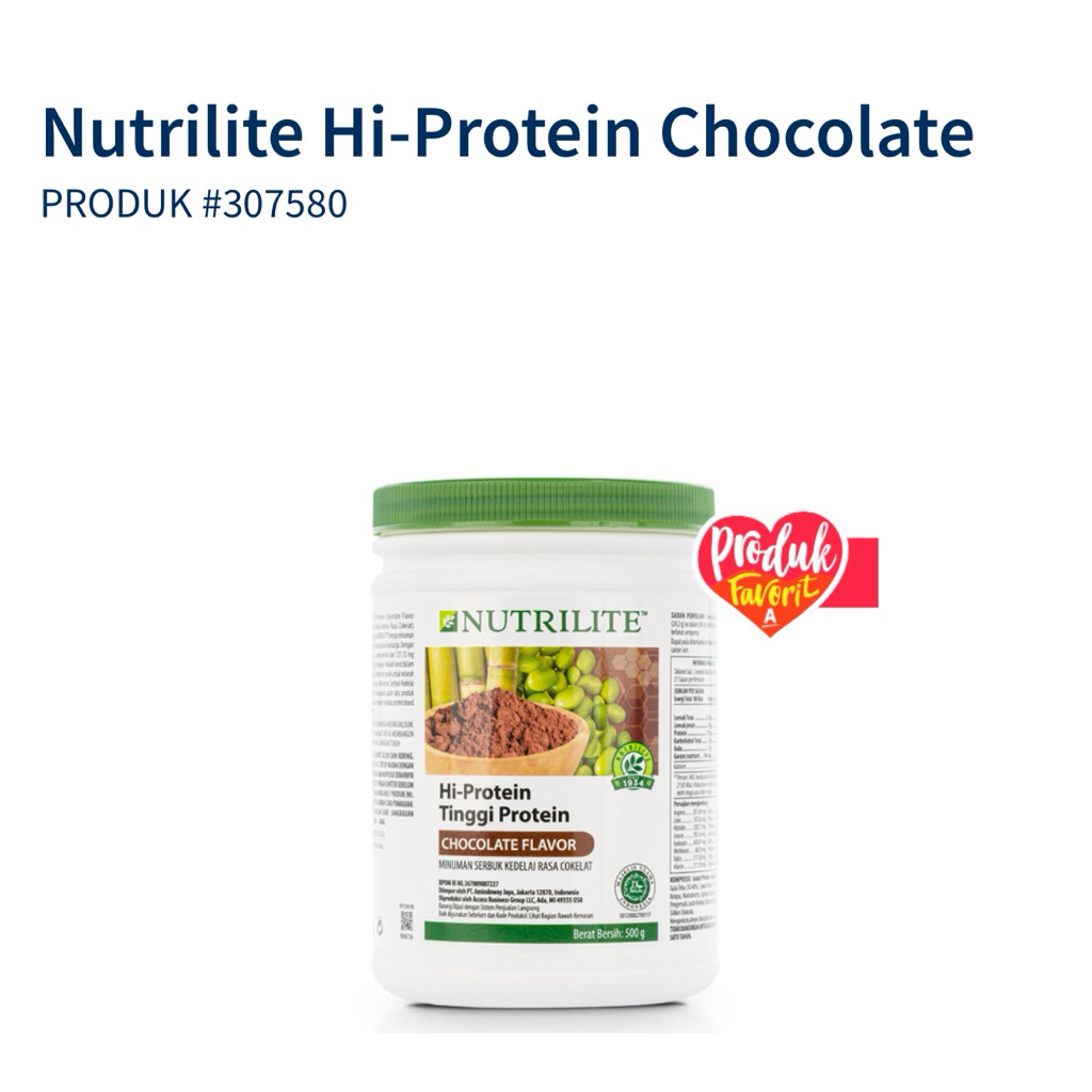 Jual AMWAY Nutrilite Hi-Protein Chocolate ORIGINAL | Shopee Indonesia