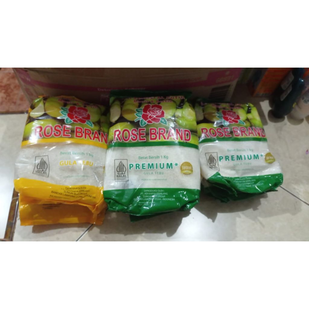 Jual (1pcs) Rosebrand Gula Pasir Tebu Rose Brand Kemasan 1KG (Expired ...