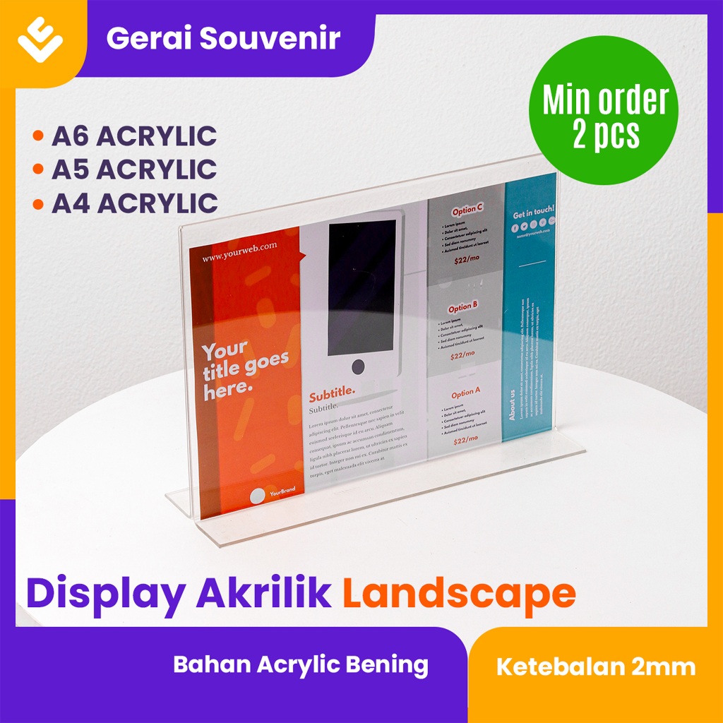 Jual Display Menu Akrilik Standing Acrylic Papan Tempat Meja Minimalis ...
