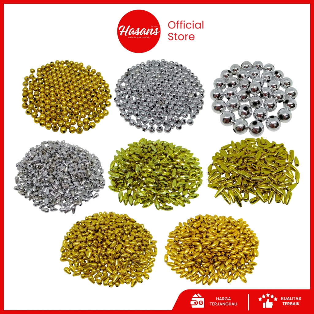 Jual Hasans / Manik Bulat Metalik / Mote Bulat Metalik / Manik Bulat ...