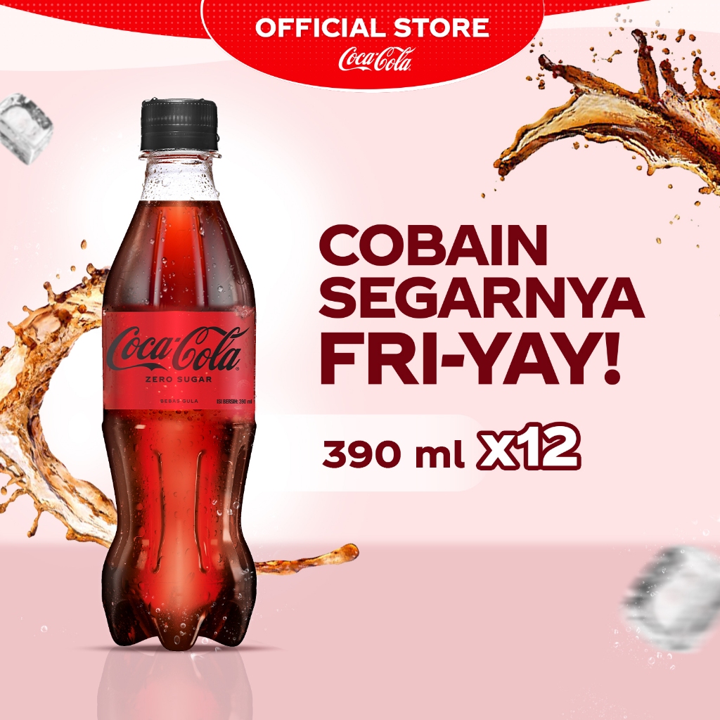 Jual Coca-Cola Zero Sugar Minuman Soda - Botol 390ml - x12 Pcs | Shopee ...
