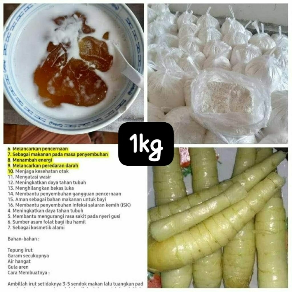Jual pati garut/tepung jlarut kemasan 1kg | Shopee Indonesia