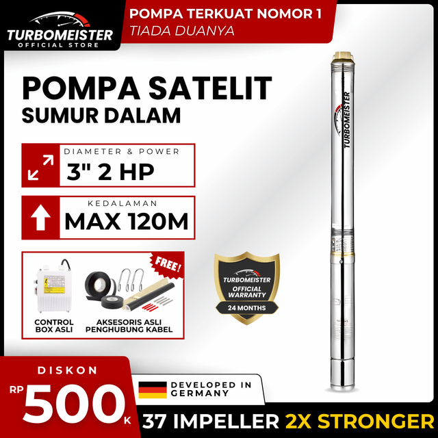 Jual Pompa Satelit 3 Inch Turbomeister 2 HP - Pompa Submersible / Sibel ...