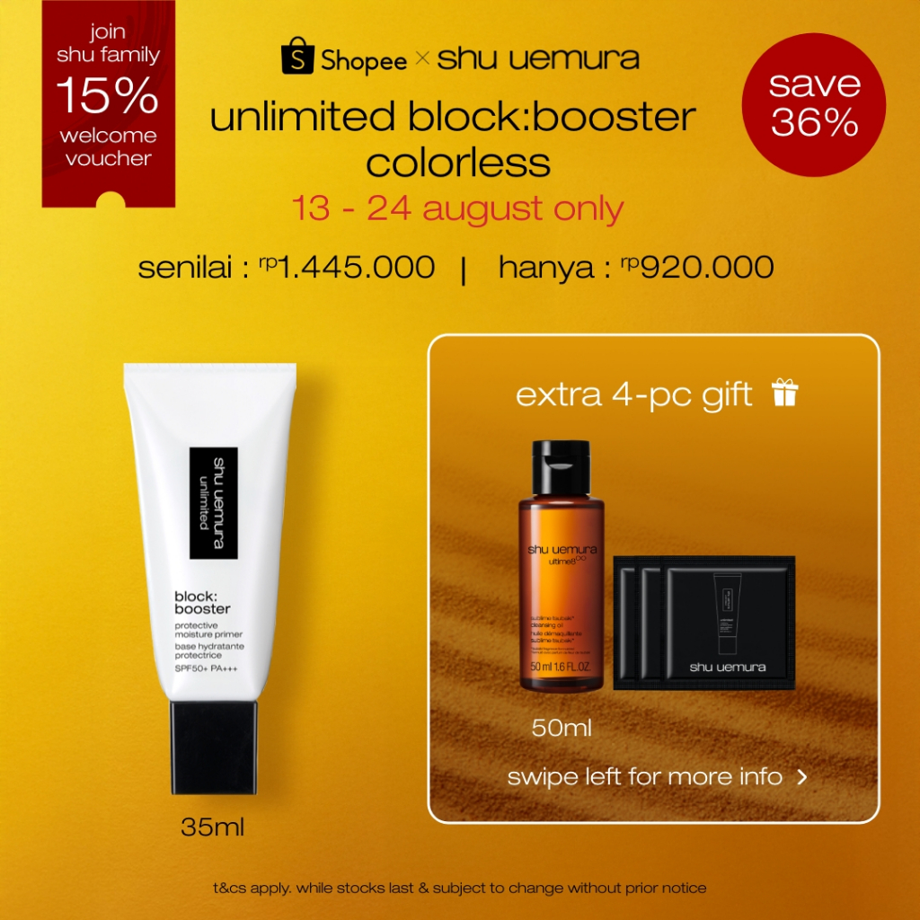 Jual Shu Uemura Unlimited Block:Booster Protective Moisture Face Primer ...