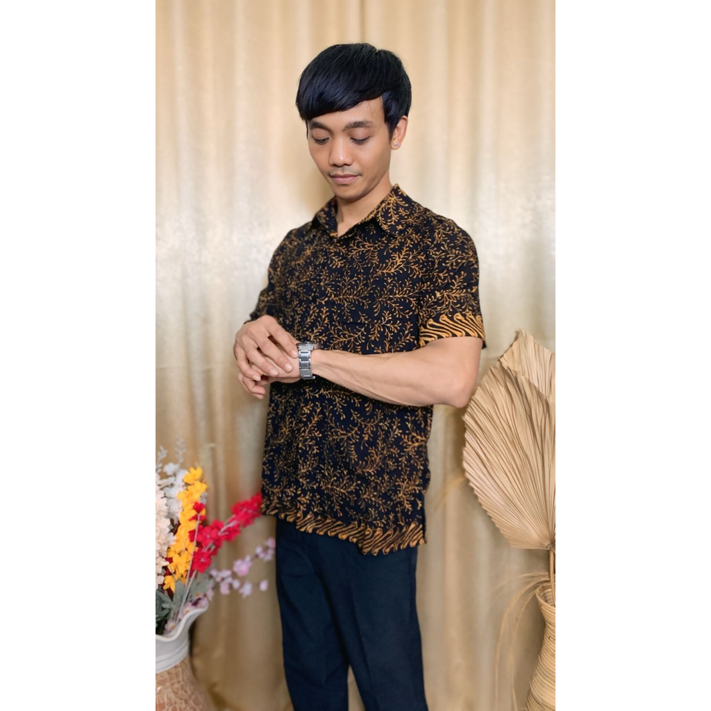 Jual Kemeja Pendek Batik Cap Lili | Shopee Indonesia
