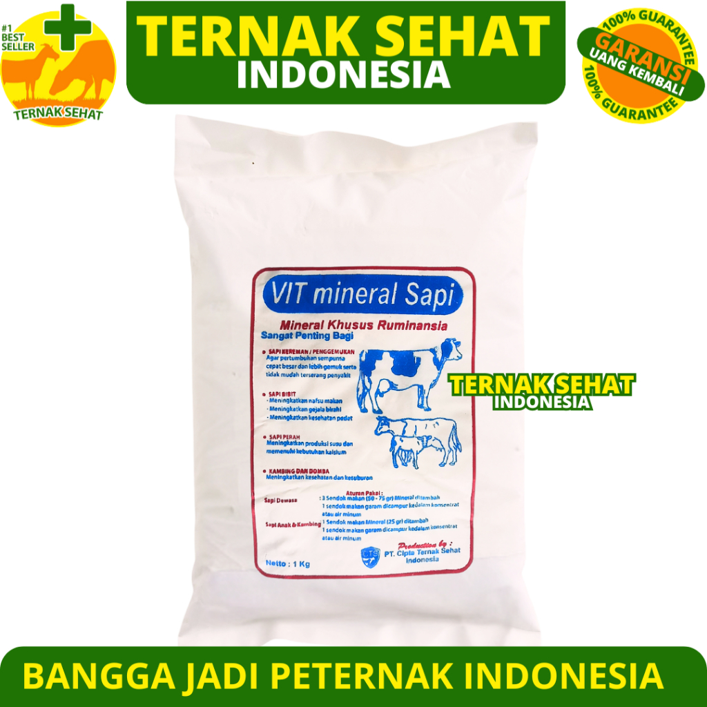Jual VIT MINERAL SAPI 1 KG - Mineral Kalsium Pelengkap Pakan Penggemuk ...