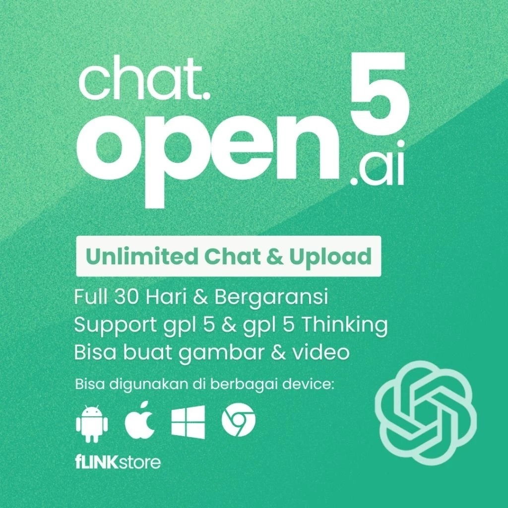 Jual OPEN AI 5 UNLIMITED 30 HARI RESMI | Shopee Indonesia
