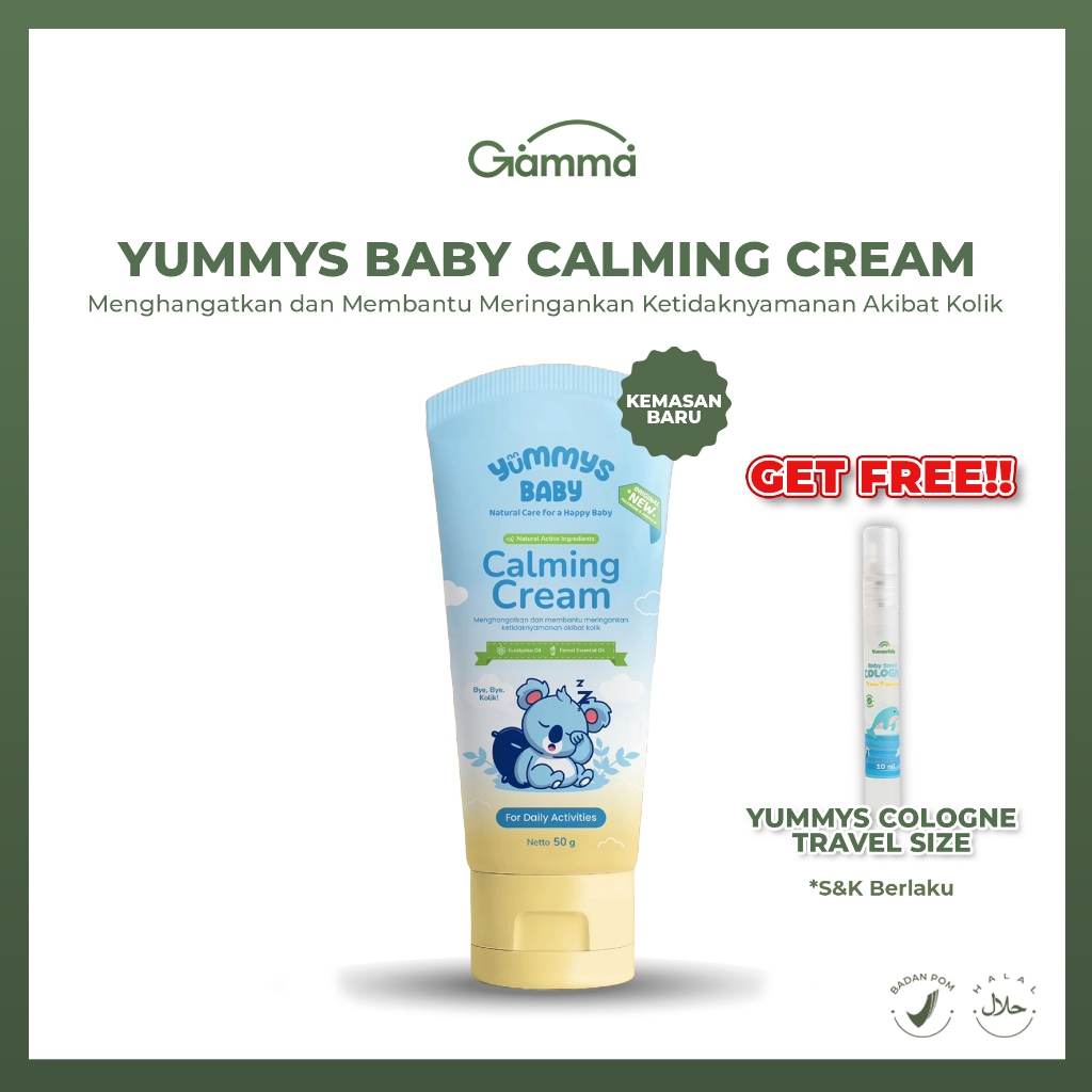 Jual Calming Cream YUMMYS BABY 50Gram | Memberikan Kehangatan Perut dan ...